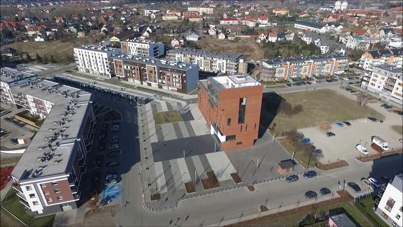 Siechnice z lotu ptaka zimą | Siechnice